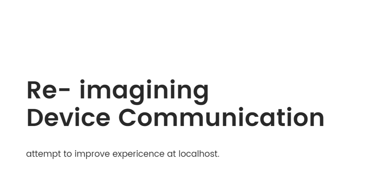 Device Communication with Scokets